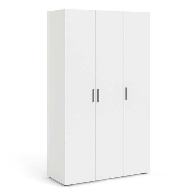 Pepe Wardrobe with 3 Doors in White by Furniture Edit | uFurnish.com