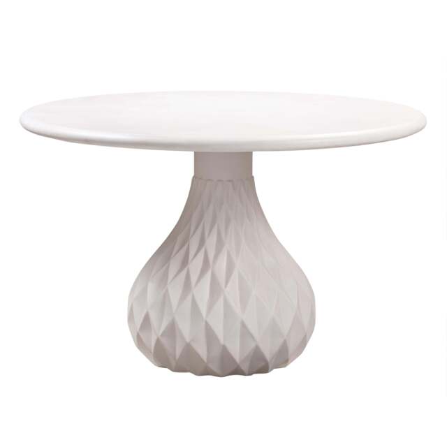 Tulum Ivory Concrete Indoor and outdoor Round Dining Table by Furniture ...