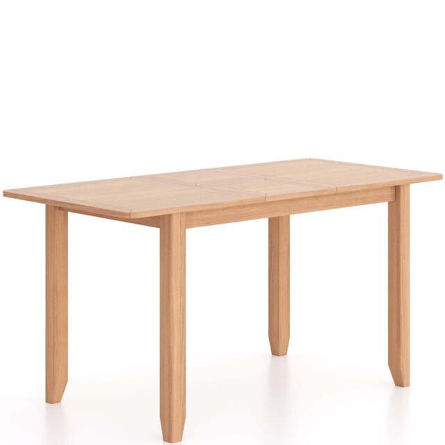 Lynar Natual Oak 125cm - 165cm Extending Dining Table by Furniture Edit ...
