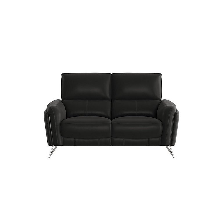 Amarilla 2 Seater BV Leather Sofa - Classic Black by Furniture Village ...