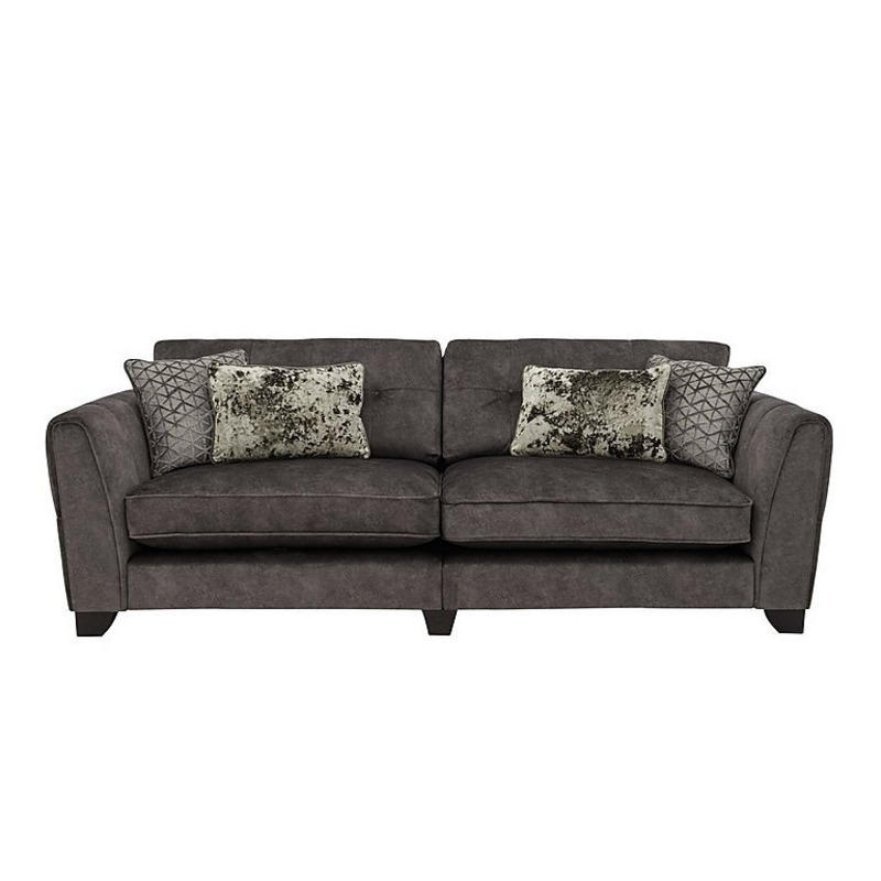 Ariana 4 Seater Fabric Classic Back Sofa - Dapple Mink by Furniture ...