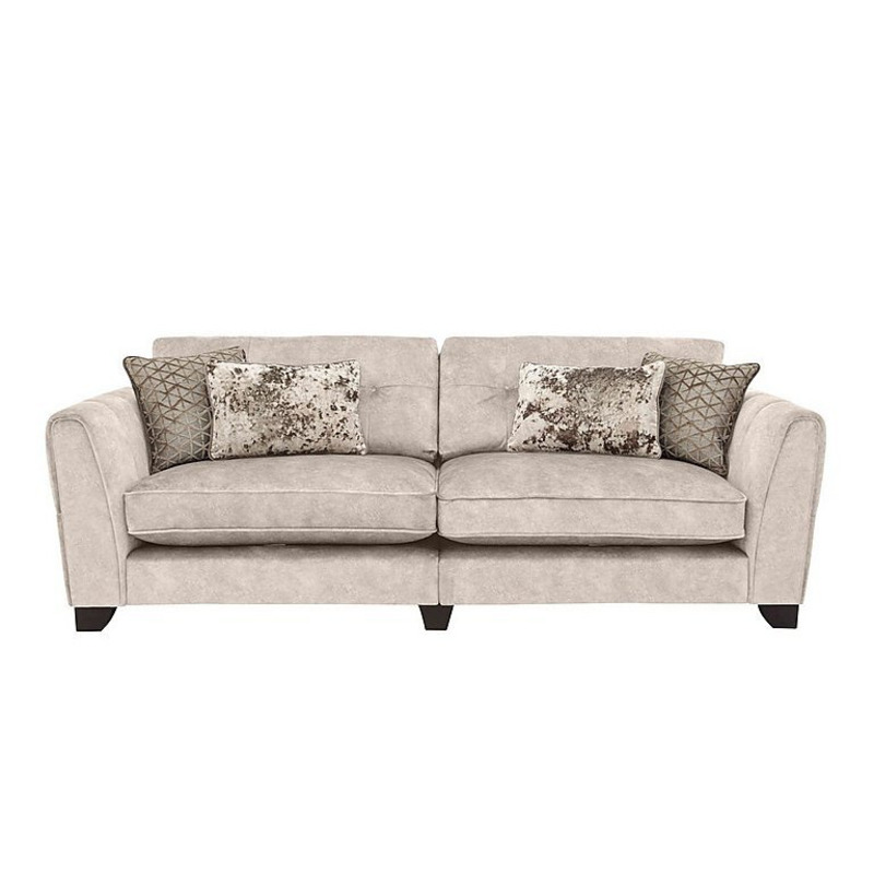 Ariana 4 Seater Fabric Classic Back Sofa - Dapple Cream by Furniture ...