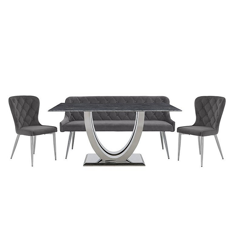 Donnie Dining Table, Bench and 2 Chairs by Furniture Village | ufurnish.com