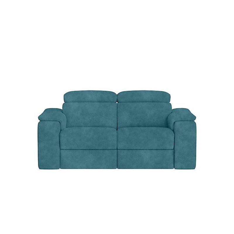 Nicoletti - Davide 2 Seater Fabric Power Recliner Sofa - Selma Turchese ...