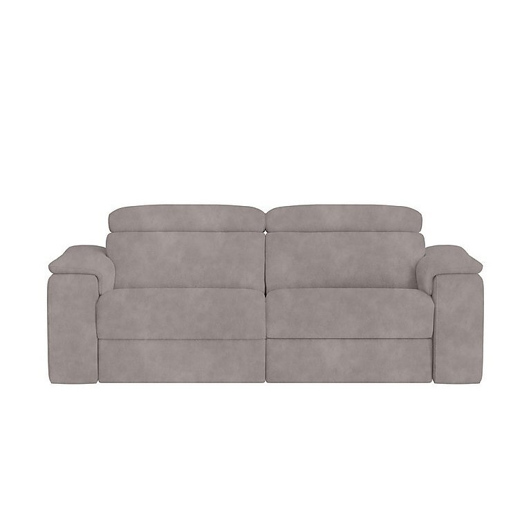 Nicoletti - Davide 3 Seater Fabric Power Recliner Sofa - Selma Grigio ...