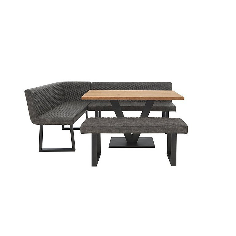 Compact Earth Dining Table, Left Hand Facing Corner Bench and Low Bench ...