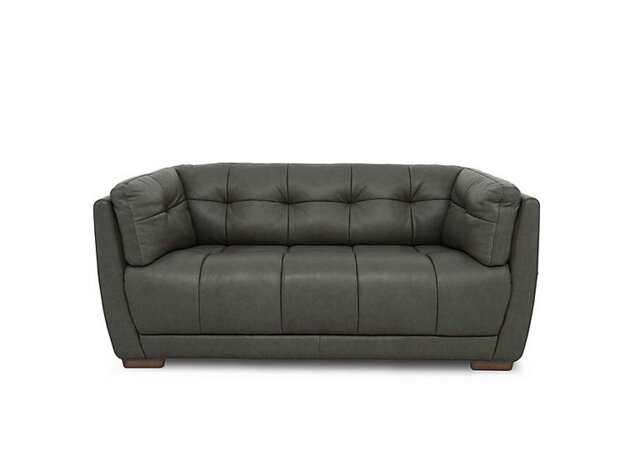 At The Helm - Cartier Leather 2 Seater Sofa with Walnut Feet by ...