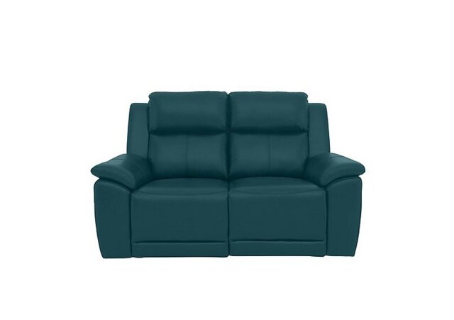 Utah 2 Seater Leather Recliner Sofa with Headrests and Power Lumbar ...