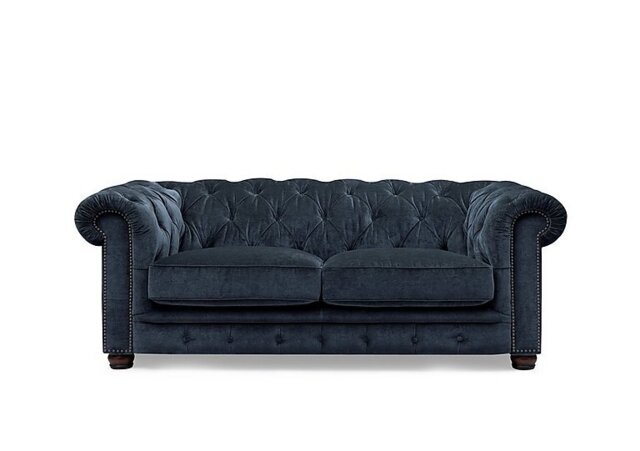 At The Helm - Shackleton 3 Seater Fabric Chesterfield Sofa with USB-C ...