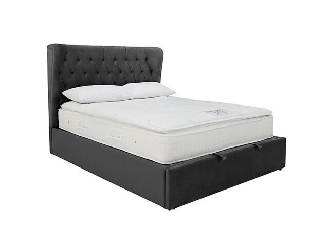 Calypso Ottoman Bed Frame - Super King - Velvet Smoke by Furniture ...