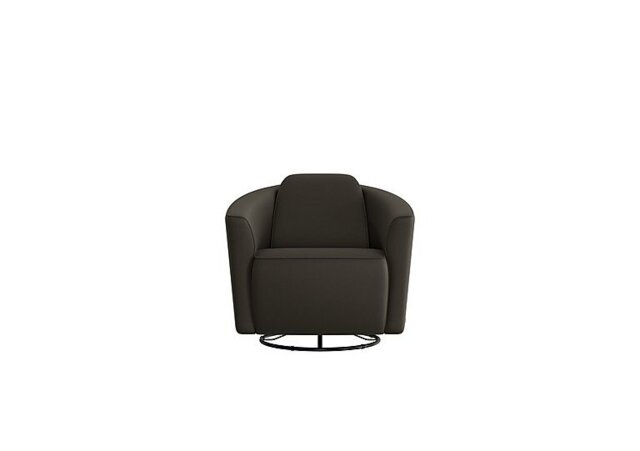 Nicoletti - Ketty Leather Swivel Chair - Torello Chocolate by Furniture ...