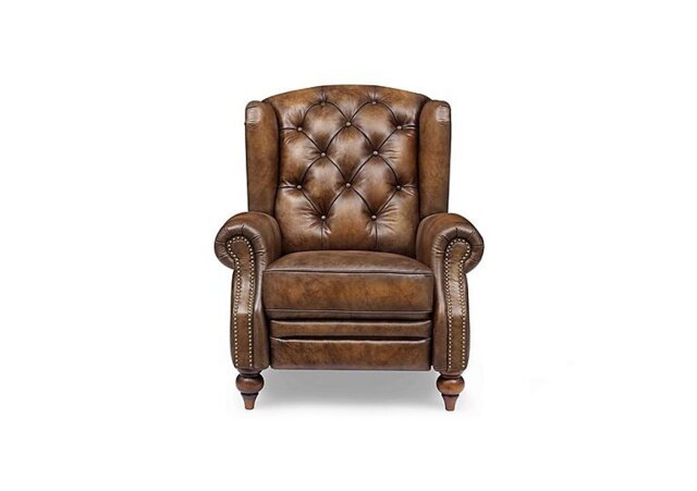 At The Helm - Shackleton Leather Wing Chair - Saddle by Furniture ...