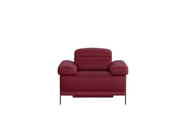 Nicoletti - Theron Leather Power Recliner Armchair - Dali Bordeaux with ...