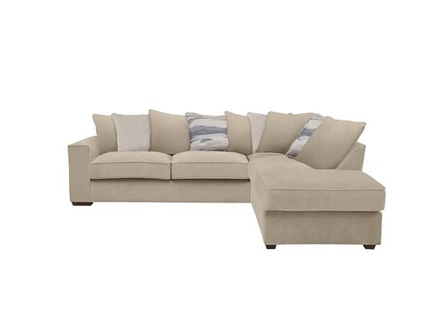 Cory Fabric Right Hand Facing Corner Chaise Scatter Back Sofa Bed ...
