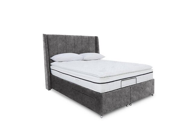 E-Motion Akira Adjustable Divan Base With 4 Drawers with Headboard ...