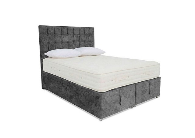 Hypnos - Luxury Firm 4 Ottoman Divan Set - Double - Daytona Grey by ...