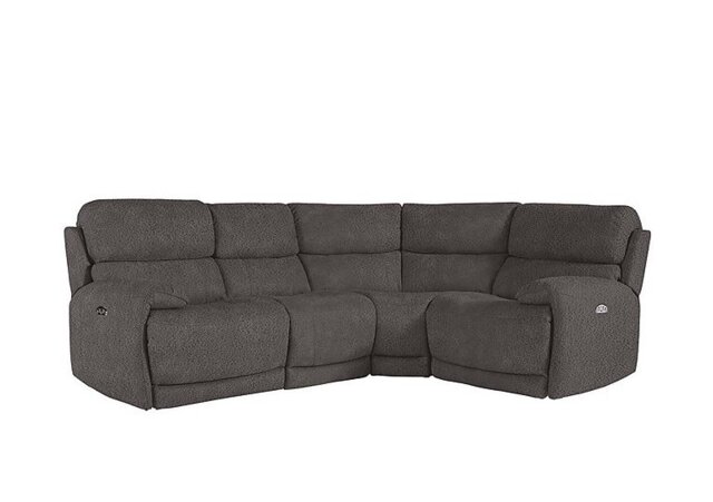 Link Fabric Power Recliner Right Hand Facing Corner Sofa with Power ...