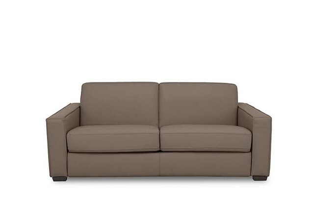 Parma 3 Seater Leather Manual Sofa Bed - Fawn by Furniture Village ...