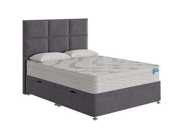 Sleep Story - Natural Luxury Hybrid Side Ottoman Divan Set - Double ...