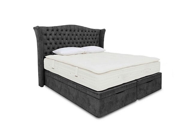 Hypnos - Majestic Ottoman Medium Divan Set - King Size - Daytona Coal ...