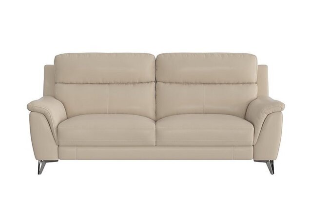 Contempo 3 Seater BV Leather Sofa - Dapple Grey by Furniture Village ...