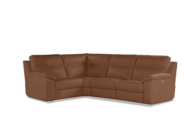 Nicoletti - Pepino Small Leather Left Hand Facing Corner Sofa with ...