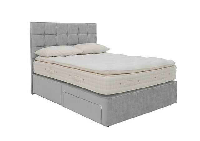 Hypnos - Bespoke Luxury Medium Divan Set with 4 Drawers - Small Double - Simply Zinc by ...