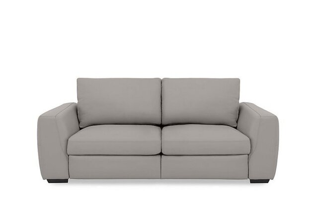 Dinky Leather 3 Seater Sofa with Power Recliner - Lead Grey by ...