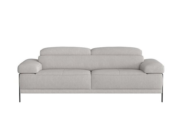 Nicoletti - Theron 3 Seater Fabric Sofa - Flambe Ghiaccio with Titanium ...