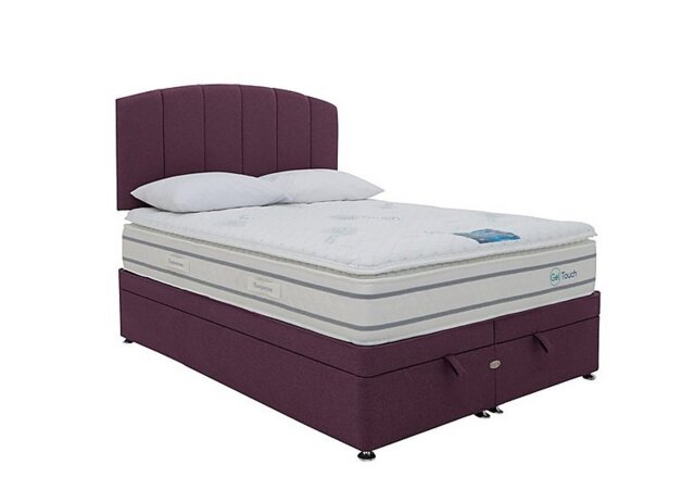 Sleepeezee - GelTouch 3000 End-lift Ottoman Divan Set - Double - Weave Heather by Furniture ...