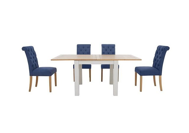 Furnitureland - Hamilton Flip Top Dining Table and 4 Button Back Chairs ...