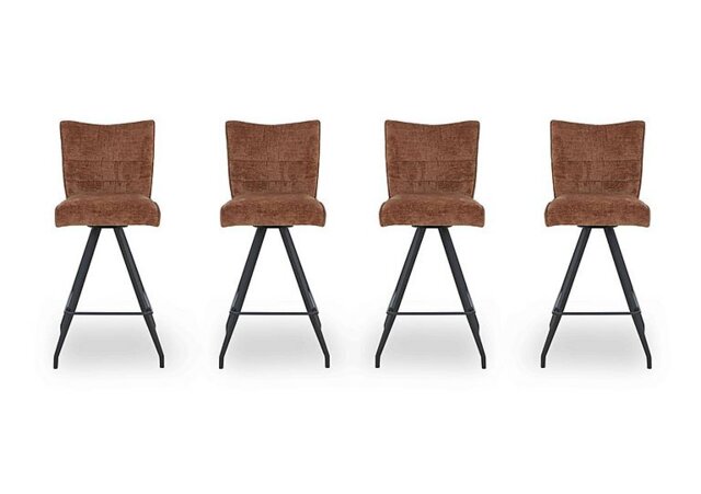 Saturn Set of 4 Swivel Bar Stools - Rust by Furniture Village ...