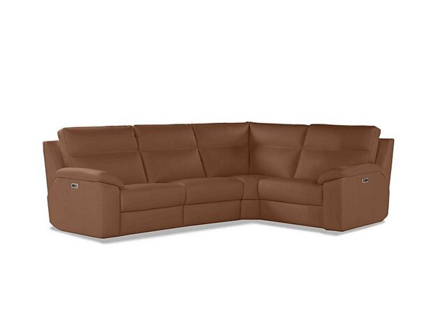 Nicoletti - Pepino Small Leather Right Hand Facing Corner Sofa with ...