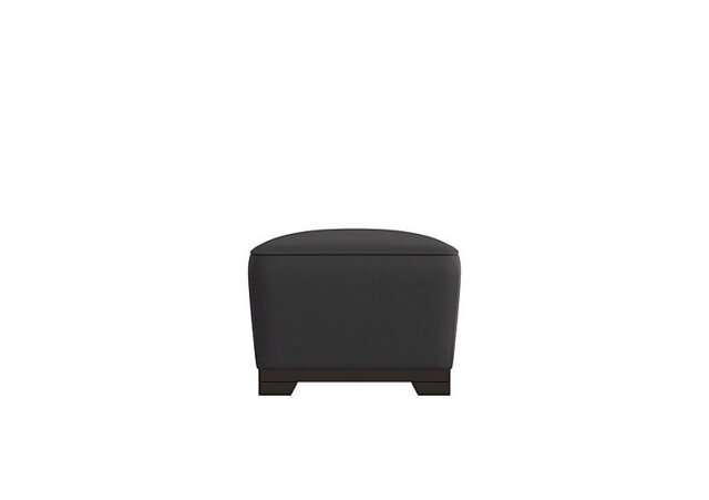 Nicoletti - Ketty Leather D-Shaped Footstool - Botero Nero by Furniture ...