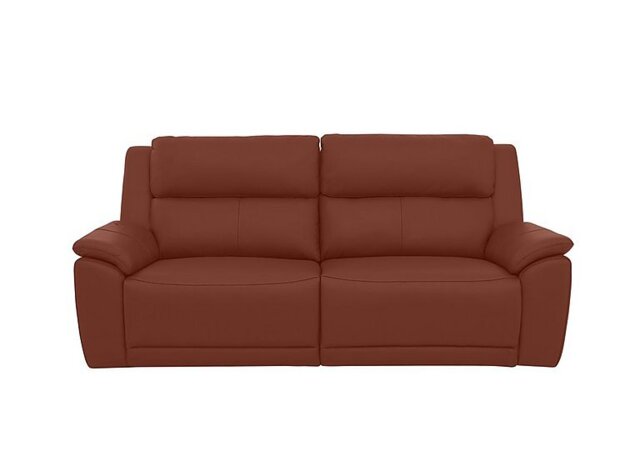 Utah Leather 3 Seater Power Recliner Sofa with Power Headrests, Power Lumbar and Heated Seats ...