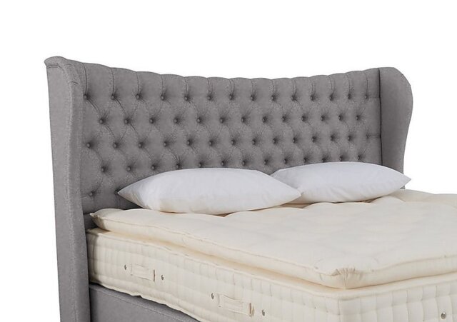 Hypnos - Bespoke Hurley Floor Standing Headboard - Double - Imperio Grey by Furniture Village ...