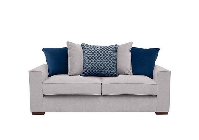 Cory 3 Seater Fabric Scatter Back Sofa - Cosmo Silver & Blue Pack by ...