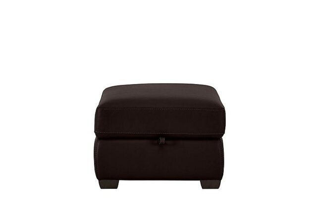 World of Leather - Chicago Leather Storage Stool - Dark Brown by ...