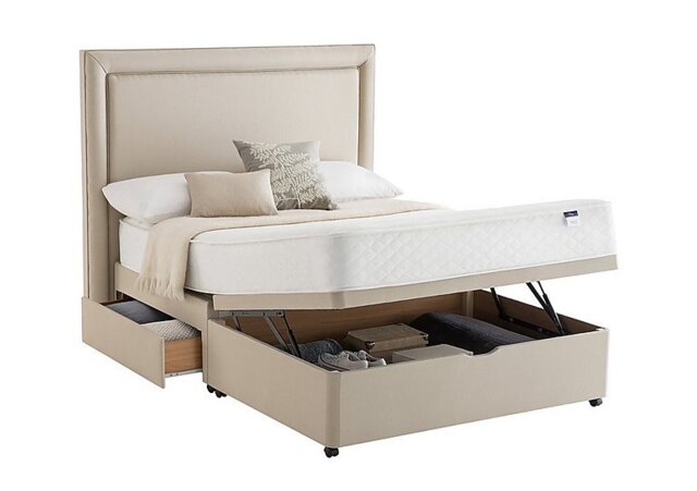 Silentnight - Miracoil Serenity Memory Half Ottoman Soft Divan Set With ...