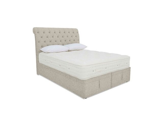 Hypnos - Luxury Firm 3 Ottoman Divan Set - Double - Tweed Stone by ...