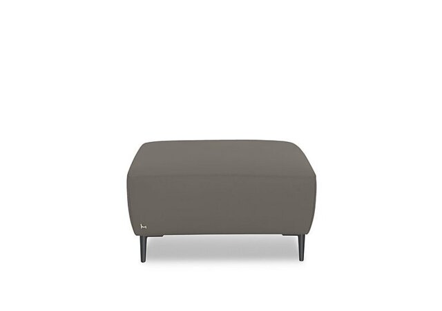 Nicoletti - Milano Leather Footstool - Botero Visone with Titanium Feet ...