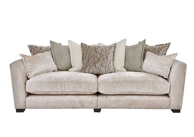 Boutique Lavish Fabric 4 Seater Split Scatter Back Sofa - Alexandra ...