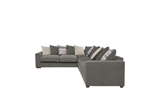 Cory Large Fabric Corner Scatter Back Sofa - Cosmo Pewter & Cream Pack ...