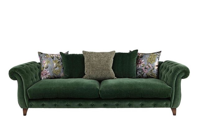 Boutique Palace Fabric 4 Seater Scatter Back Sofa - Oasis Parrot by ...