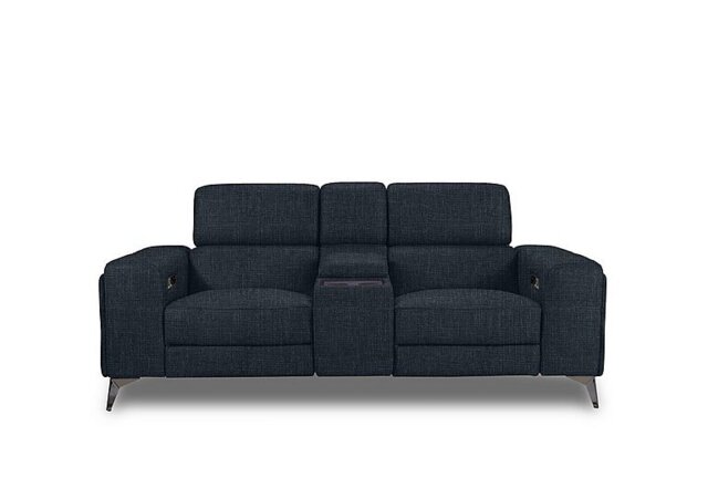 Action Fabric 2 Seater Power Recliner Media Sofa - Black Mica by ...