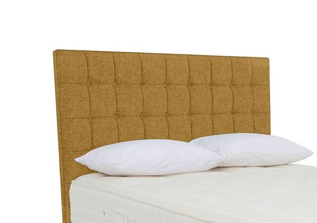 Hypnos - Naphill Floor Standing Headboard - Double - Tweed Mustard by ...
