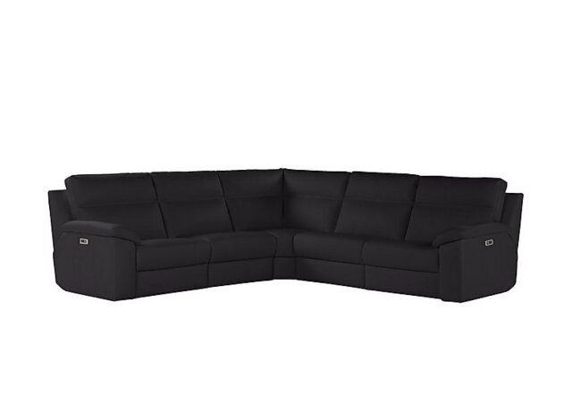Nicoletti - Pepino Large Leather Corner Sofa with Power Recliner ...