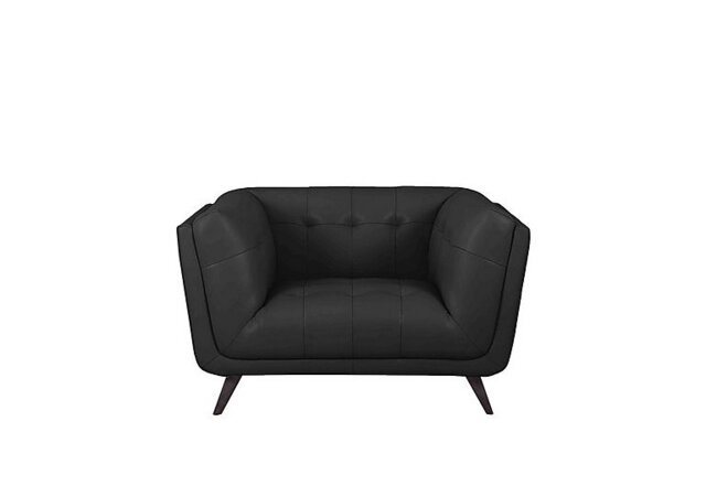 Rene Leather Cuddler Chair - Florida Graphite by Furniture Village ...
