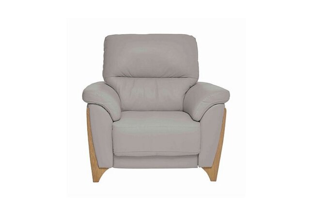 Ercol - Enna Leather Power Recliner Armchair - Light Grey by Furniture ...