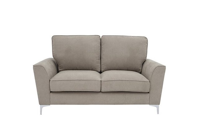 Legend 2 Seater Classic Back Fabric Sofa - Cosmo Mist with Chrome Feet by Furniture Village ...